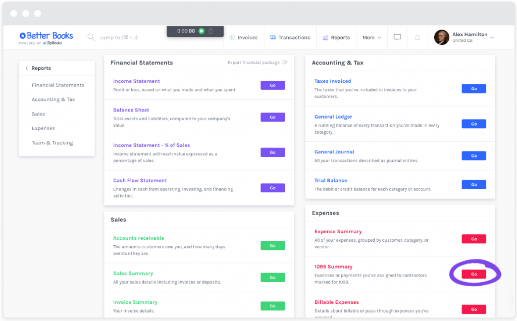 How Do I Create Or Export A Financial Report ZipBooks